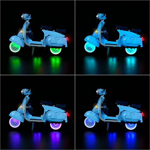 BrickBling Lighting Kit Compatible with Lego Vespa 125 10298 Model Compatible with Lego Vespa 10298-Remote Control Version (Not Included Model)