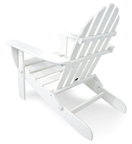 POLYWOOD AD5030WH Classic Folding Adirondack Chair, White