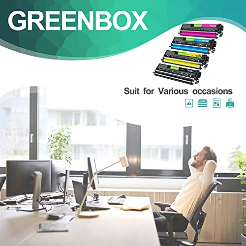 GREENBOX Compatible TN336 TN331 Toner Cartridge Replacement for Brother TN-336 TN-331 for MFC-L8850CDW HL-L8350CDW MFC-L8600CDW HL-L8250CDN HL-L8350CDWT Printer (4 Pack, Black Cyan Magenta Yellow)