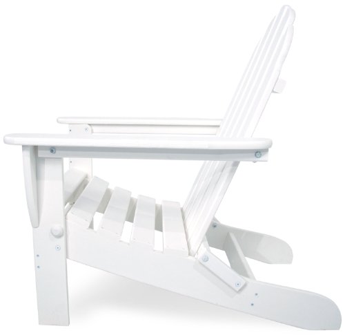 POLYWOOD AD5030WH Classic Folding Adirondack Chair, White