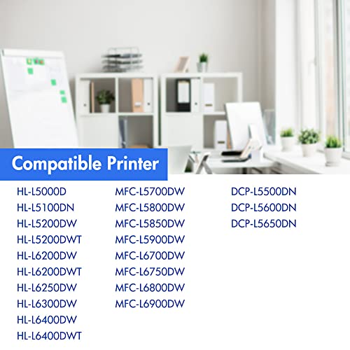 TN850 High Yield Toner Cartridge: 2 Pack Black Compatible Toner Cartridge Replacement for Brother TN-850 TN850 for HL-L6200DW MFC L5850DW L5900DW MFC-L5900DW HL-L5100DN MFC-L5850DW Printer