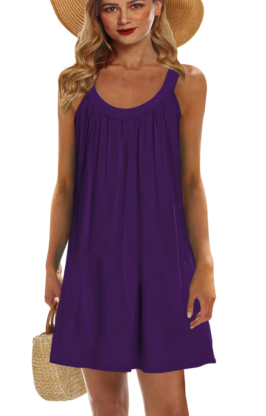 Bluetime Womens Coverups for Bathing Suits Swimwear Swim Bikini Cover Up Beach Summer Clothes Purple