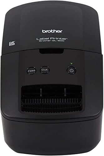 Brother QL-600 Economic Desktop Label Printer - Wired USB Connectivity - up to 2.4" Wide, 300 x 600 dpi, 44 Labels Per Minute, Automatic Cutter QL600 Label Maker for Home and Office