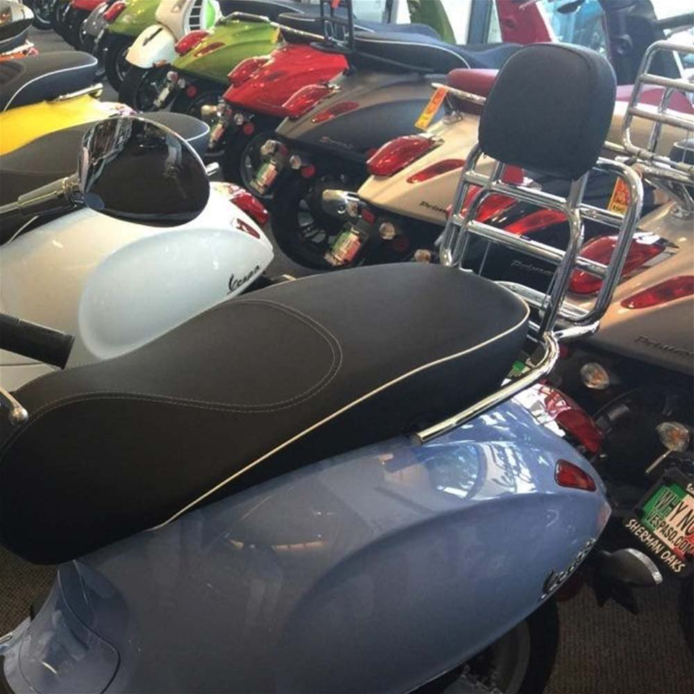 MotoSport Prima Chrome Rear Rack (Backrest, Chrome); Vespa Primavera, Sprint