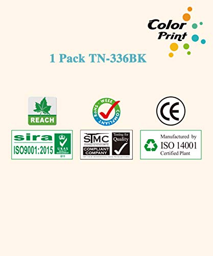 ColorPrint Compatible TN336 Toner Cartridge Replacement for Brother TN-336 TN336BK TN-336BK Used for HL L8350CDW L8250CDN L8350CDWT 4150CDN MFC L8600CDW L8850CDW 9970CDW Printer (1x Black, 1-Pack)