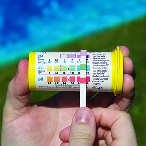 Poolmaster 22200 Smart 4-Way Swimming Pool and Spa Water Chemistry Test Strips, 100 Count, 2 Pack, Made in The USA, Yellow