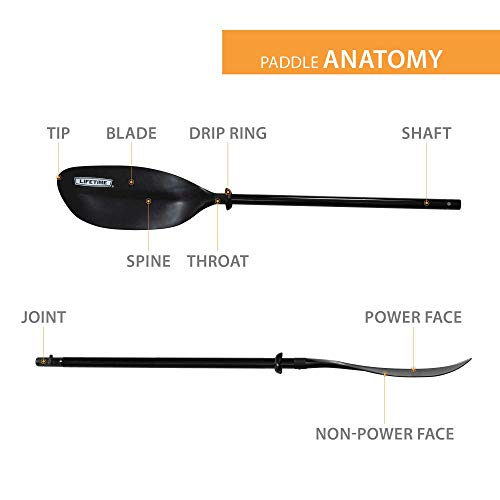 Lifetime 91076 Lite Elite Kayak Paddle, Black, 86.6 inches