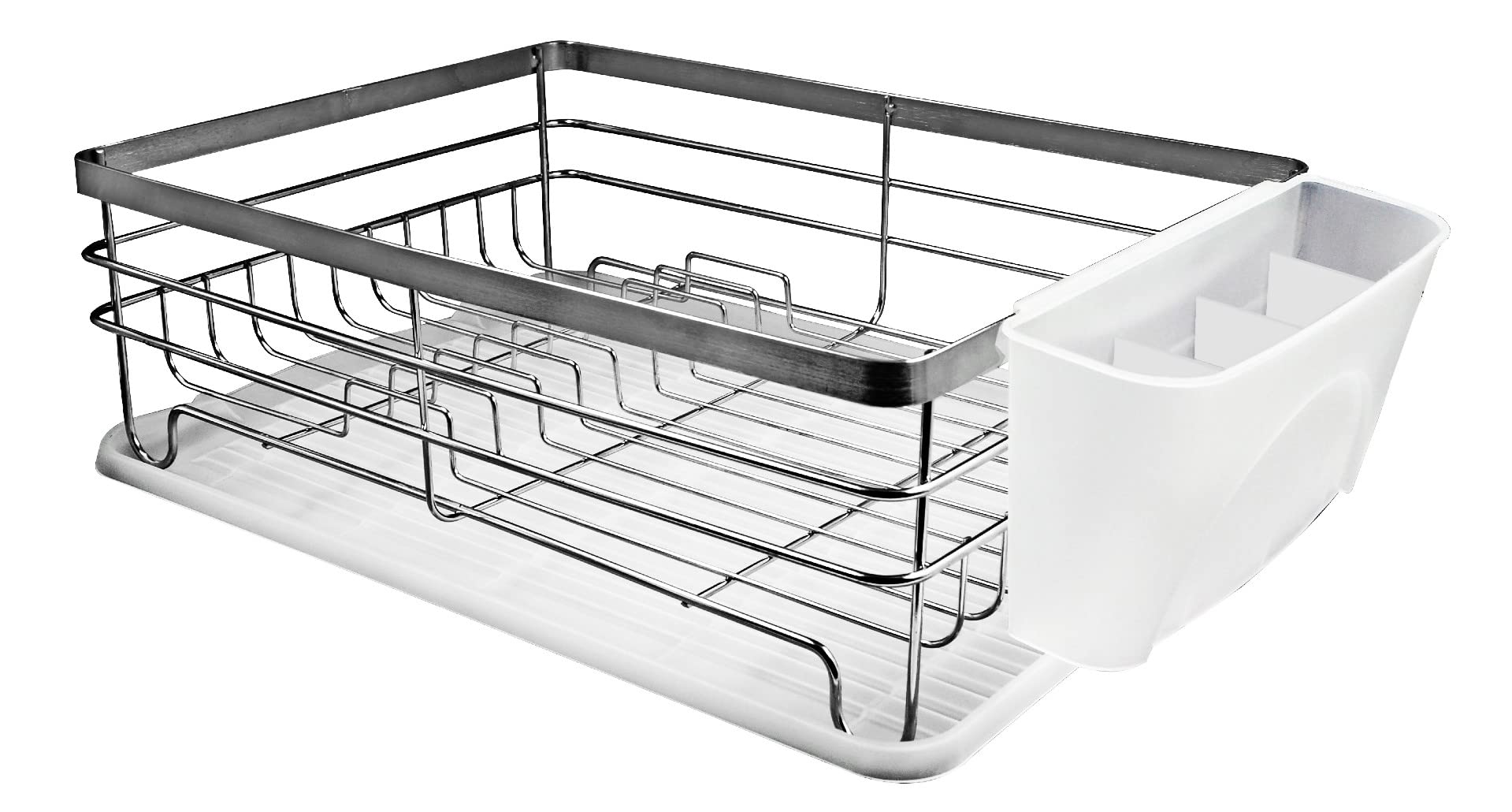 Neat-O Kitchen Dish Drainer PP Utensil Holder Silverware Cup Basket (White)