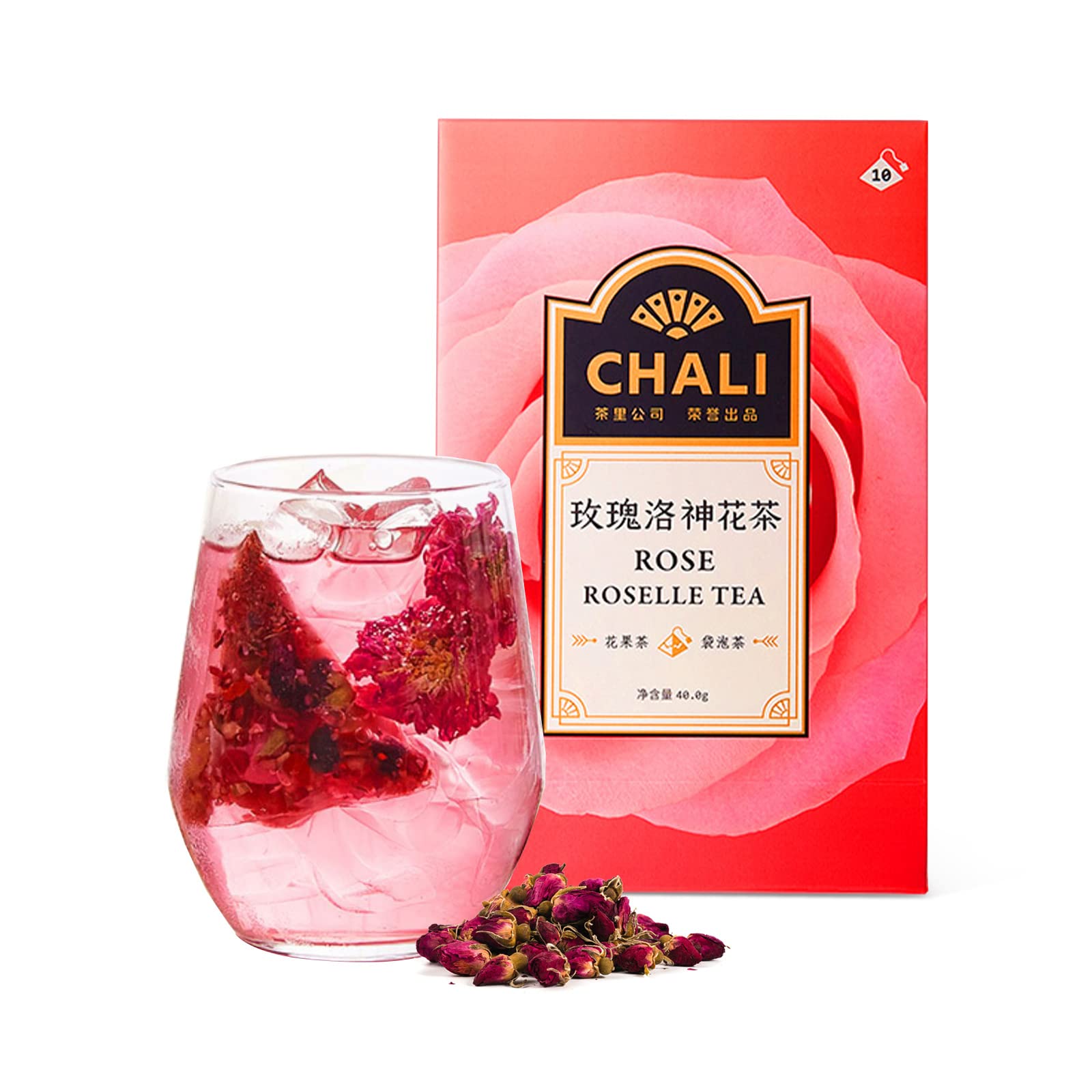 Rose Cranberry Goji Jujube Tea Bags Premium Dried Rose Flower Tea 10 Individually Packages Herbal Tea Bags