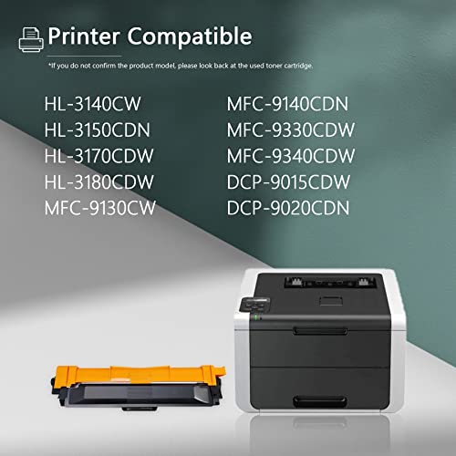 ALUMUINK TN221 TN221BK TN-221 Toner Cartridge | TN221 Compatible Replacement for Brother HL-3140CW 3150CDN MFC-9130CW 9140CDN 9330CDW 9340CDW DCP-9015CDW 9020CDN Printer | TN221 1 Pack Black