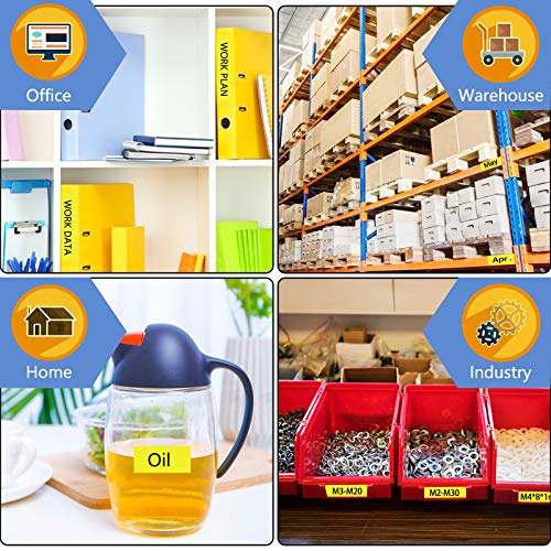 GREENCYCLE 4 Pack Black on Yellow Laminated Label Tape Compatible for Brother AZE 641 TZE 641 TZe641 TZe-641 3/4 inch 18mm 26.2 ft for PT-H300 PT-P700 PT-D600 PT-D400 Labeling Maker