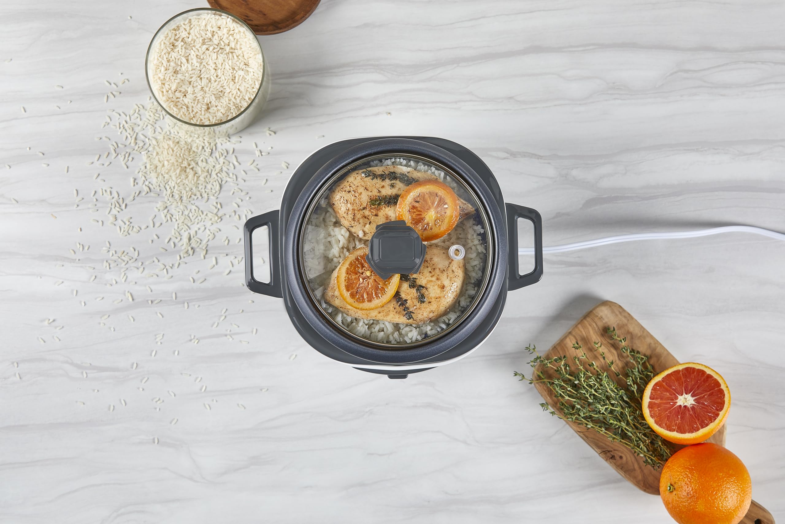 BLACK+DECKER Rice Cooker, 6-cup, White
