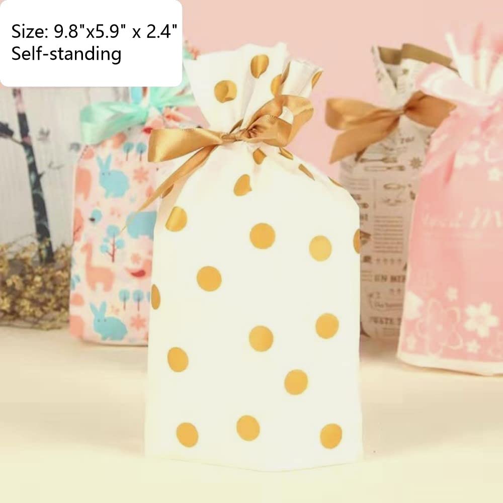 DKAOVH Plastic Drawstring Gift Bags, Candy Bags, Treat Bags, Cookie Bags, Party Favor Gift Wrapping(30 Pack)