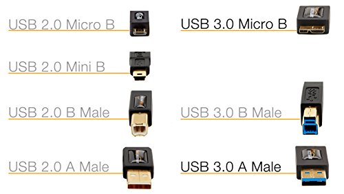 Amazon Basics Z25K USB 3.0 Cable - A-Male to Micro-B - 6 Feet (1.8 Meters), Printer