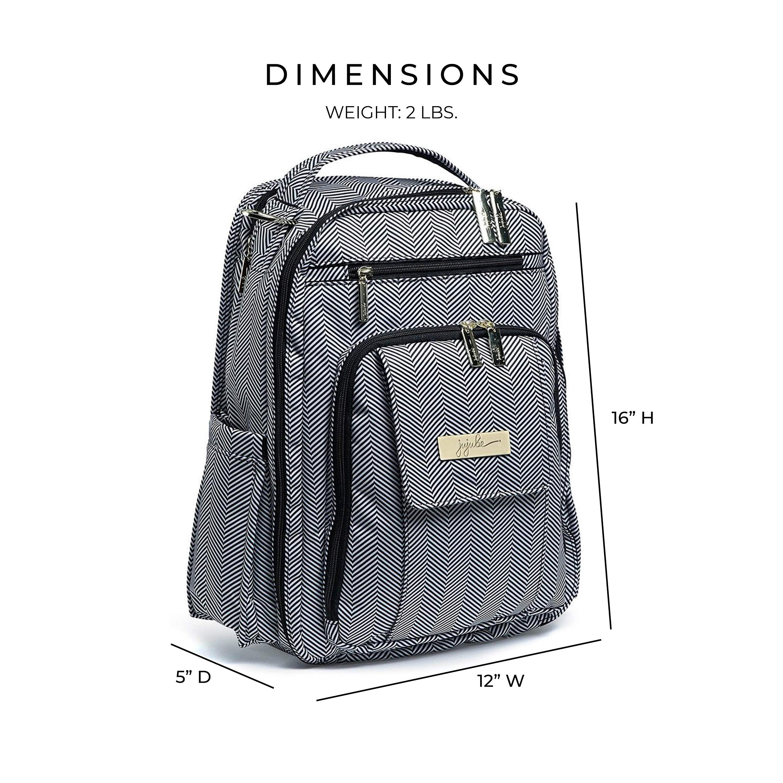 JuJuBe Be Right Back Unisex Travel Backpack, Diaper Bag with Memory Foam Changing Pad, Be Fashionably Organized Anywhere