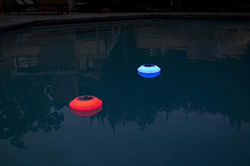 Poolmaster 54504 Portable Floating Waterproof Multi-Light Speaker with Call Functionality for Swimming Pool Party, Patio, Outdoor, Backyard, Multicolor