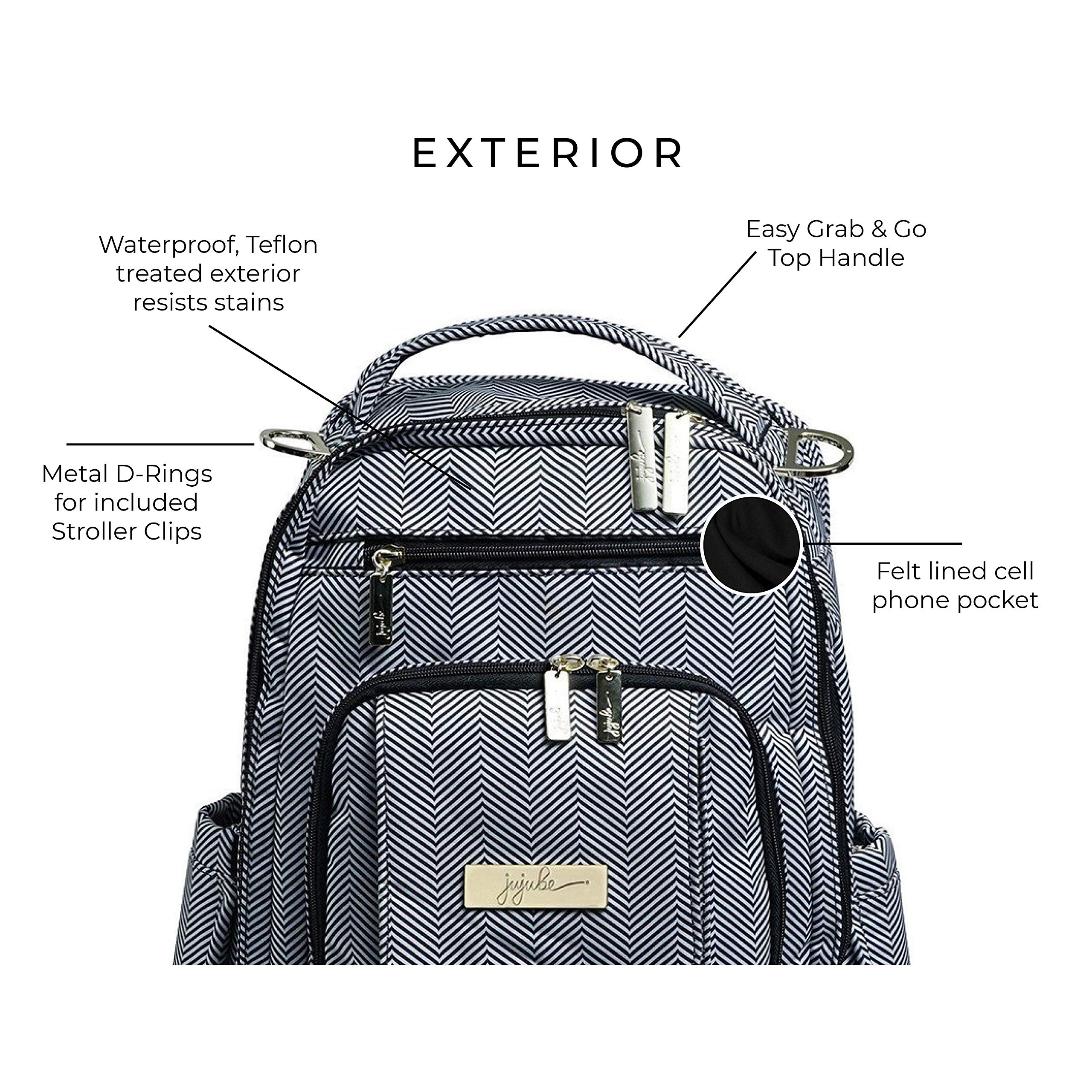 JuJuBe Be Right Back Unisex Travel Backpack, Diaper Bag with Memory Foam Changing Pad, Be Fashionably Organized Anywhere