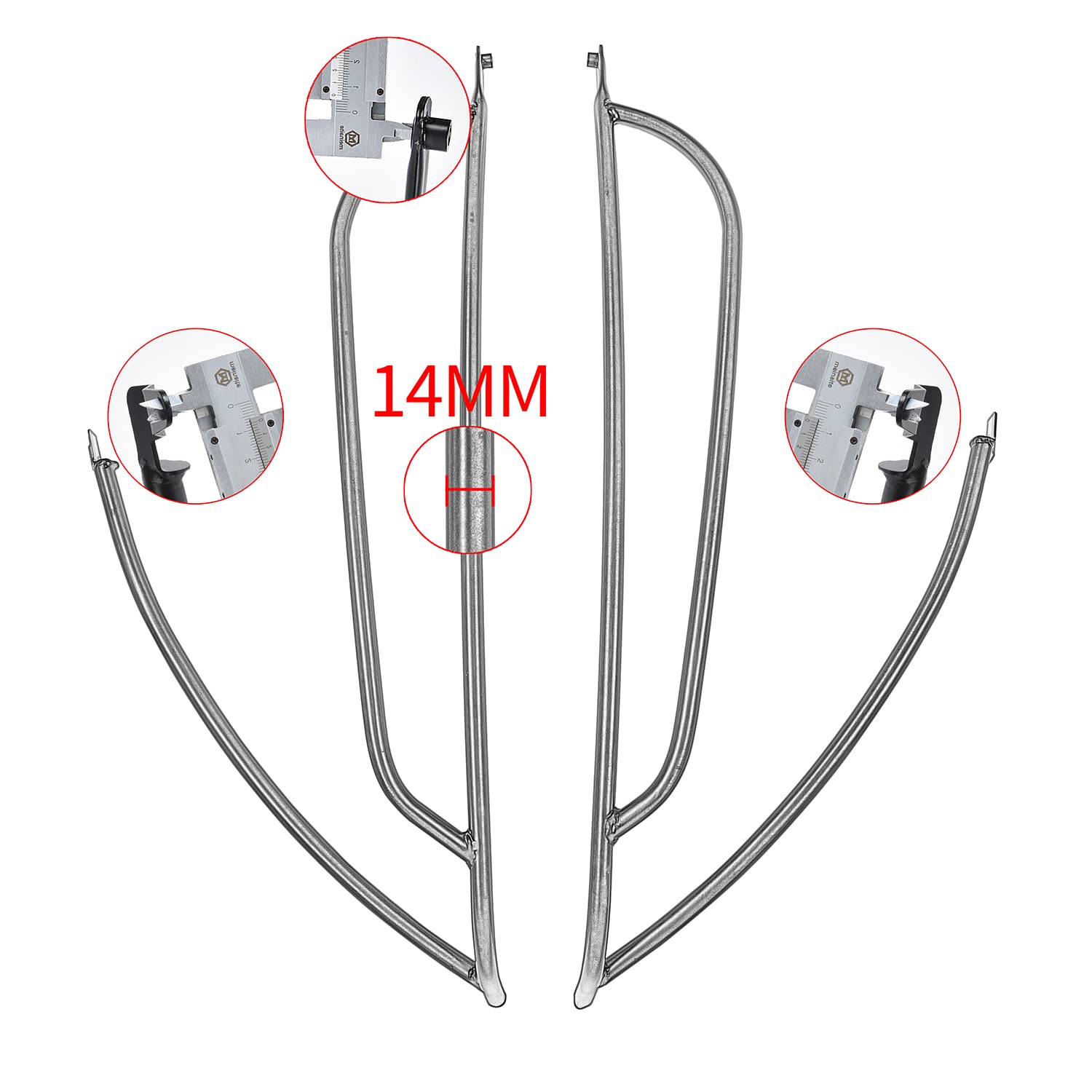 Lorababer Motorcycle Rear Engine Guard Bumper Falling Protection Highway Crash Bar Compatible with VESPA Sprint 150 (2016-2023) Primavera 50/125/150 (2014-2023) Scooter Frame Side Body Protector