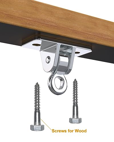 Digtichnny Swing Hangers Heavy Duty, 304 Stainless Steel Porch Swing Hooks Hanging Kit Swing Brackets Hardware Set Parts Smooth Silent