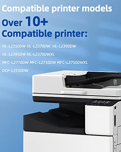 TN760 6000 Pages 2 Packs Toner Cartridge Replacement with Chip for Brother TN-730 TN-760 Black High Yield for DCP-L2550DW HLL2395DW MFCL2710DW MFC-L2750DW Printer