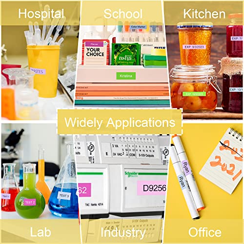 Replacement for Brother P-Touch Label Maker Tape TZe 12mm 0.47 Inch Laminated TZ Colored Tape Compatible with Brother P Touch Label Maker PT-D210 PT-H110 PT-1880 PT-D400, 1/2" x 26.2', 5 Pack
