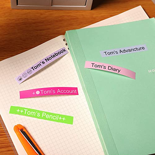 Replacement for Brother P-Touch Label Maker Tape TZe 12mm 0.47 Inch Laminated TZ Colored Tape Compatible with Brother P Touch Label Maker PT-D210 PT-H110 PT-1880 PT-D400, 1/2" x 26.2', 5 Pack