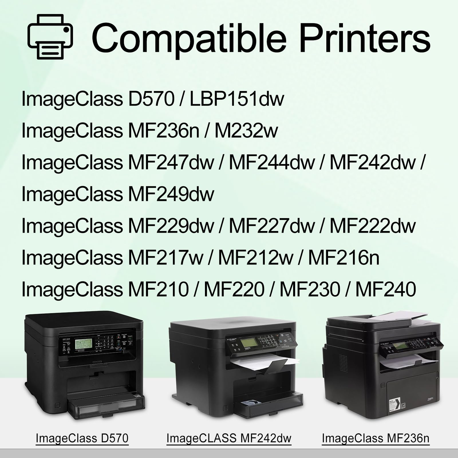GREENCYCLE Compatible C137 CRG137 CRG 137 Toner Cartridge Replacement for Canon ImageClass MF227dw MF216n MF247dw MF249dw MF229DW MF212W MF232W D570 Laser Printer (Black,4 Pack)