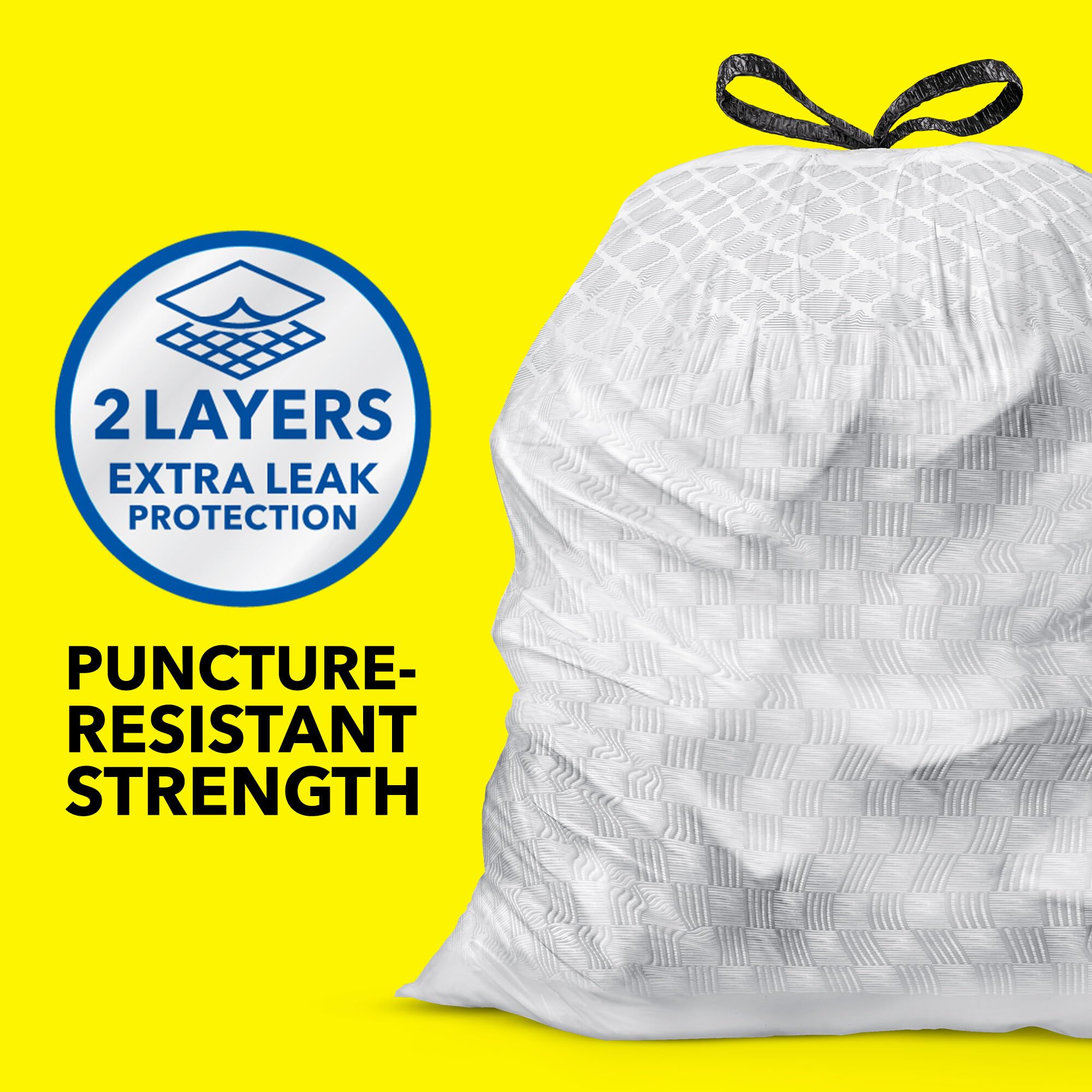GLAD ForceFlex Tall Drawstring Trash Bags, 13 Gallon Grey Trash Bags for Tall Kitchen Trash Can, Fresh Clean with Febreze Freshness to Eliminate Odors, 80 Count - Packaging May Vary