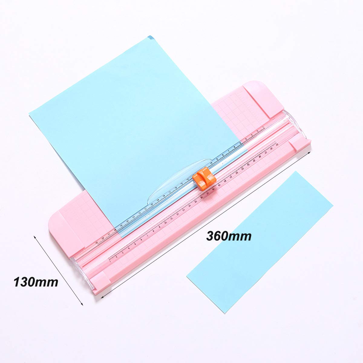 Portable Paper Cutter Guillotine Paper Trimmer Scrapbooking with Security Safeguard for Standard Cutting of A2 A3 A4 A5 Paper, Photos or Labels - Black