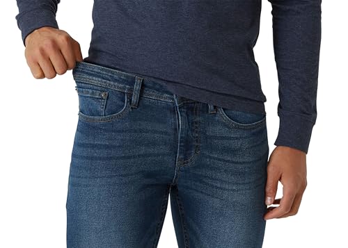 IZOD Men's Slim Fit Jeans - Breathable Cotton Non-Restrictive Comfort Durable Stretch Jeans - Stylish Denim Jeans for Men, Size 34W x 32L, Vespa