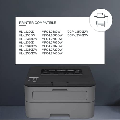 DRAWN Compatible TN630 TN-630 High Yield Toner Replacement for Brother HL-L2300D HL-L2320D HL-L2340DW MFC-L2720DW DCP-L2540DW Printer, TN630 Black 1-Pack