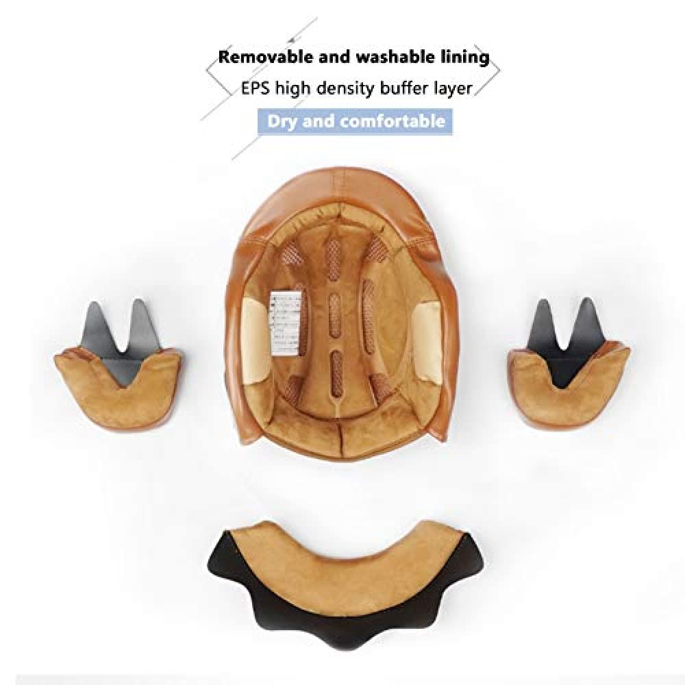 Retro Vespa Motorcycle Helmet ● with Cute Flower Pattern ● 3/4 Open-Face Woman Helmet ● DOT ECE Approved ● Men Street Lightweight Half Helmets ● Moped Cruiser Chopper Scooter Helmet