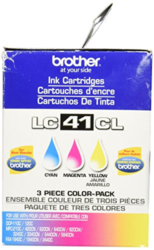 Brother LC41 Color 3 Pack 1 each Cyan, Magenta, Yellow