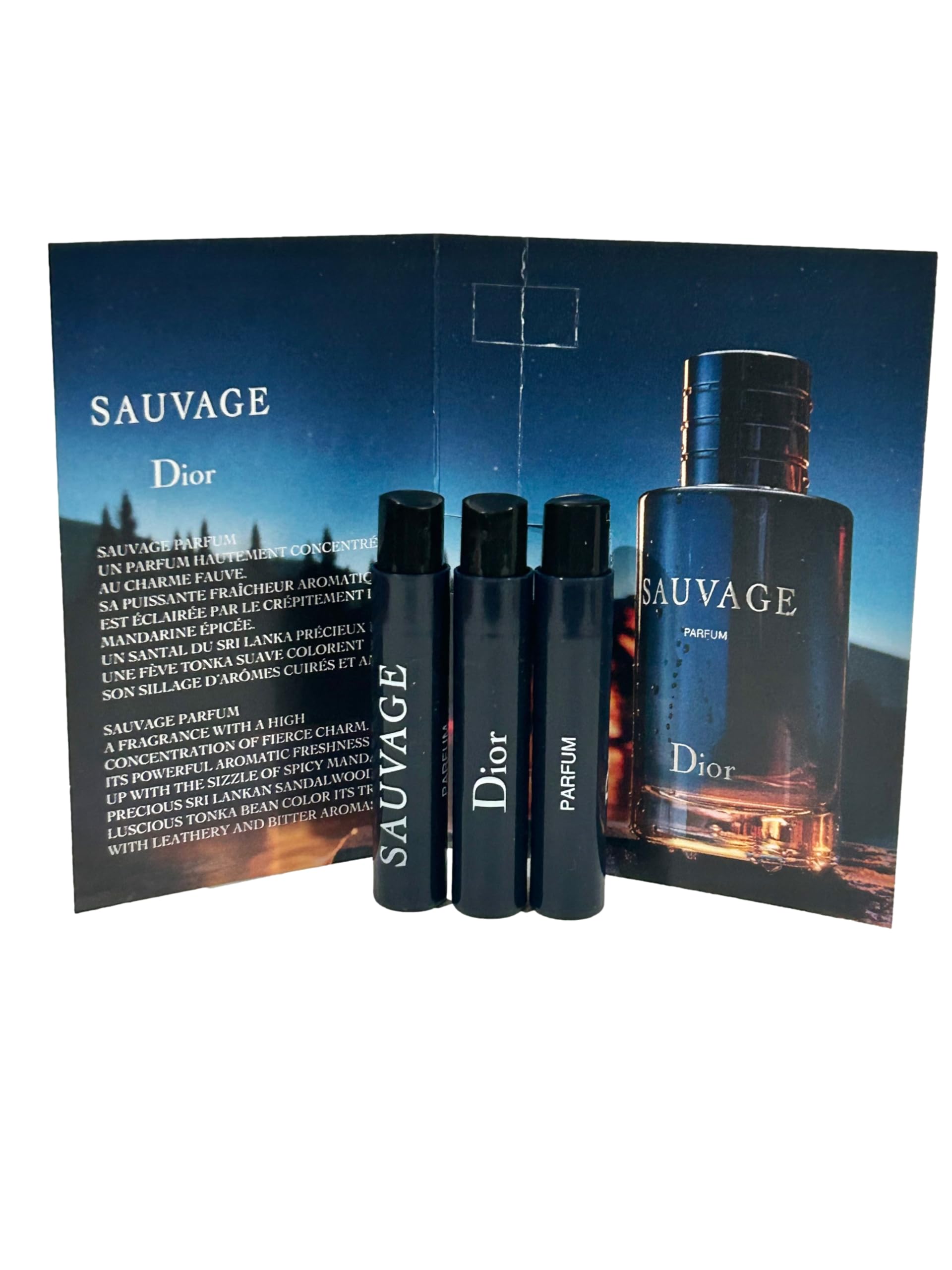 Dior Christian SAUVAGE MEN Sample Perfume PARFUM Vial 1 ml /0.03 oz - 3 PCS