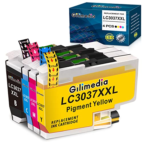 Compatible LC3037 Ink Cartridges Replacement for Brother LC3037XXL 3039 Work with MFC-J6945DW MFC-J6545DW MFC-J5845DW MFC-J5945DW Printer (BK C M Y)- 4 Packs