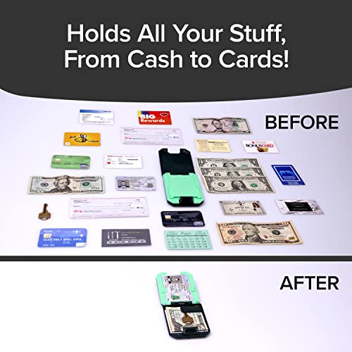 Slim Mint Wallet, Ultra-Thin, RFID-Blocking, AS-SEEN-ON-TV, ID Theft Protection, Easy to Carry, Reach Cards/Cash with the Touch of a Button, Optimizes Space, Aluminum Outer Shell, Crush-Resistant