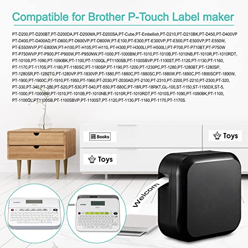 NineLeaf 2 Pack Compatible for Brother P-Touch Label Maker Tape TZe TZ Tape TZe-S231 TZe-231 TZ-231 Laminated 12mm 0.47 Inch Black on White Label Tape for PT-D210 H110 D200 D220 D400 D410 D600 1880