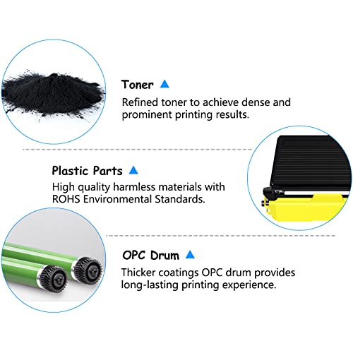 USUPERINK High Yield Compatible Toner Cartridge Replacement for Brother TN580 TN-580 TN550 TN-550 to Work with HL-5250DN HL-5370DW MFC-8480DN MFC-8690DW MFC-8860DN MFC-8890DW Printer (1 Pack, Black)