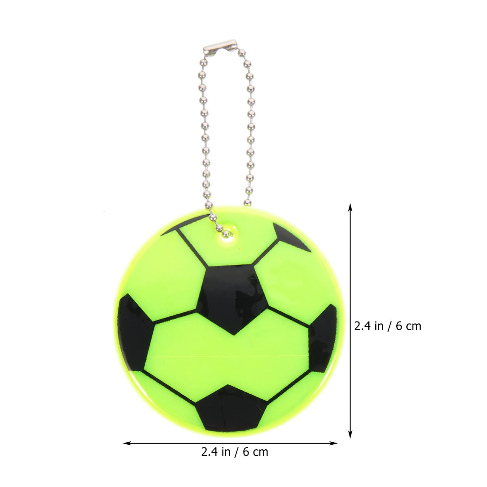 Kisangel 12pcs Reflector Pendant Child Safety Reflector Backpack Pendant Schoolbag Keychain Backpack Reflectors Soccer Hanging Decor School Bag Hanging Ornament