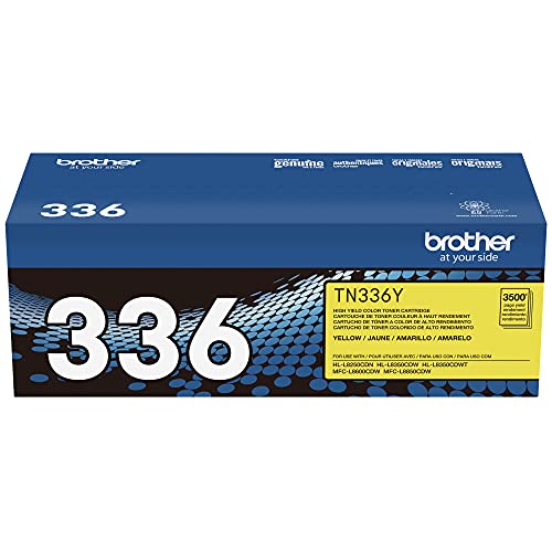 Brother TN-336Y DCP-L8400 L8450 HL-L8250 L8350 MFC-L8600 L8650 L8850 Toner Cartridge (Yellow) in Retail Packaging