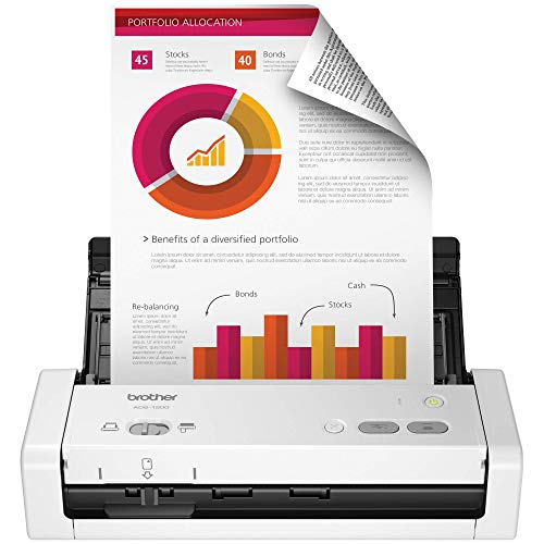 Brother Easy-to-Use Compact Desktop Scanner, ADS-1200, Fast Scan Speeds, Ideal for Home, Home Office or On-The-Go Professionals (ADS1200) (Renewed)