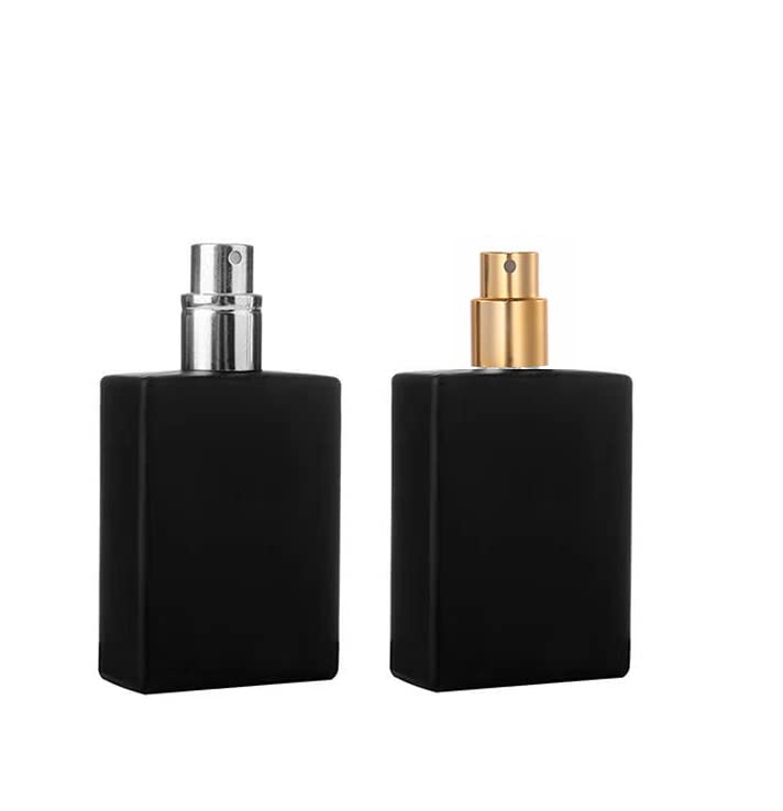 YORROR 2 Pack Black Glass Perfume Atomizer,100ml Empty Refillable Perfume Spray Bottle for Men and Women,Portable Fragrance Fine Mist Spray Bottle Perfume Dispenser for Travel