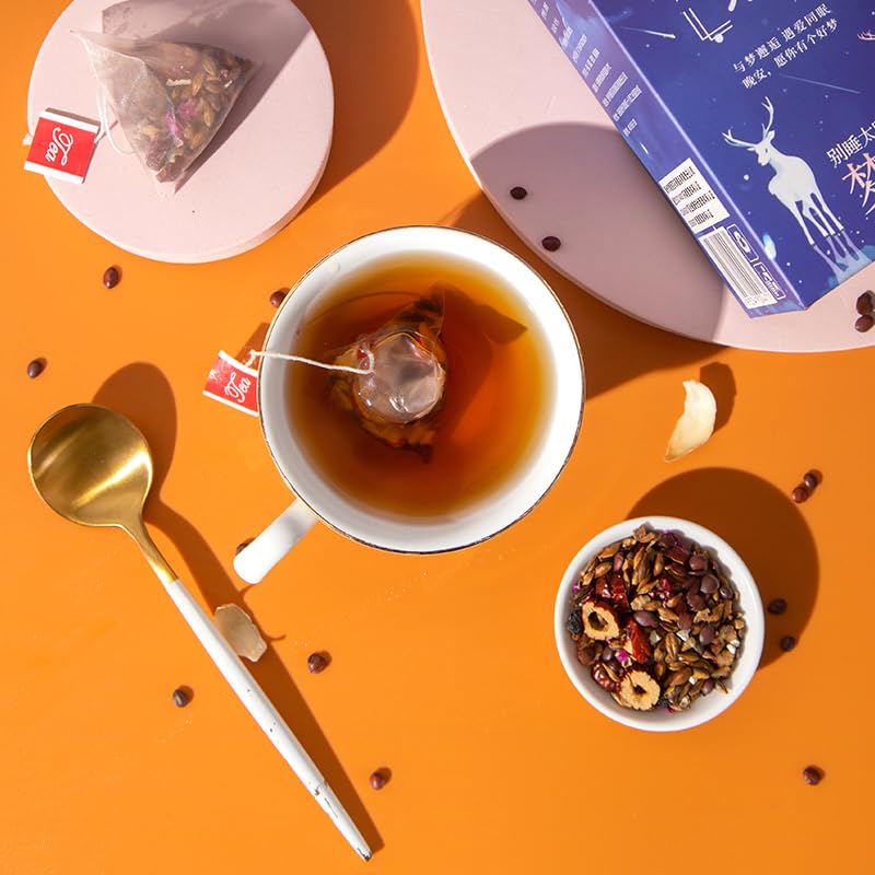 Sour Jujube kernel Lily Tea,Caffeine Free Tea160g (8g*20bag) 5.64OZ,Sleep Tea Wellness Tea barley Tea 酸枣仁晚安茶