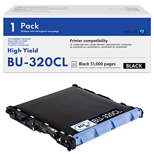 Compatible BU 320CL High Yield Belt Unit WER Replacement for Brother BU-320CL MFC-L8610CDW MFC-L8690CDW MFC-L8900CDW MFC-L9570CDWT MFC-L9570CDW Printer BU320CL Black Belt Unit 1-Pack