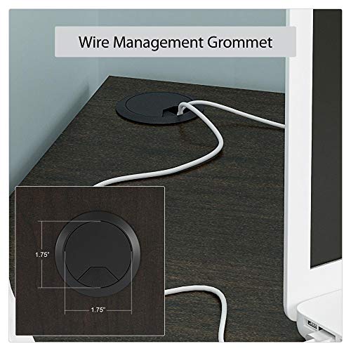 Ameriwood Home Dakota L-Desk with Bookshelves, Dove Gray