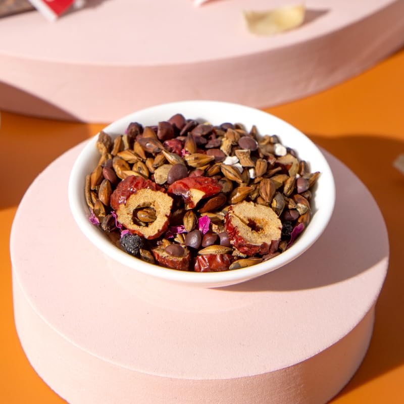 Sour Jujube kernel Lily Tea,Caffeine Free Tea160g (8g*20bag) 5.64OZ,Sleep Tea Wellness Tea barley Tea 酸枣仁晚安茶