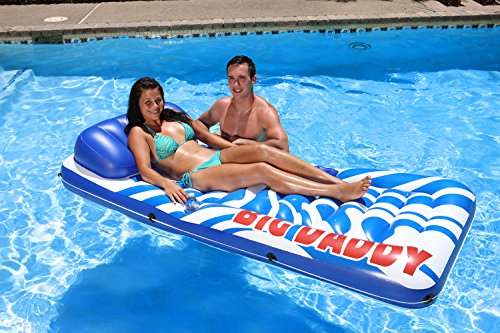 Poolmaster Big Daddy Swimming Pool Mattress Float, Blue
