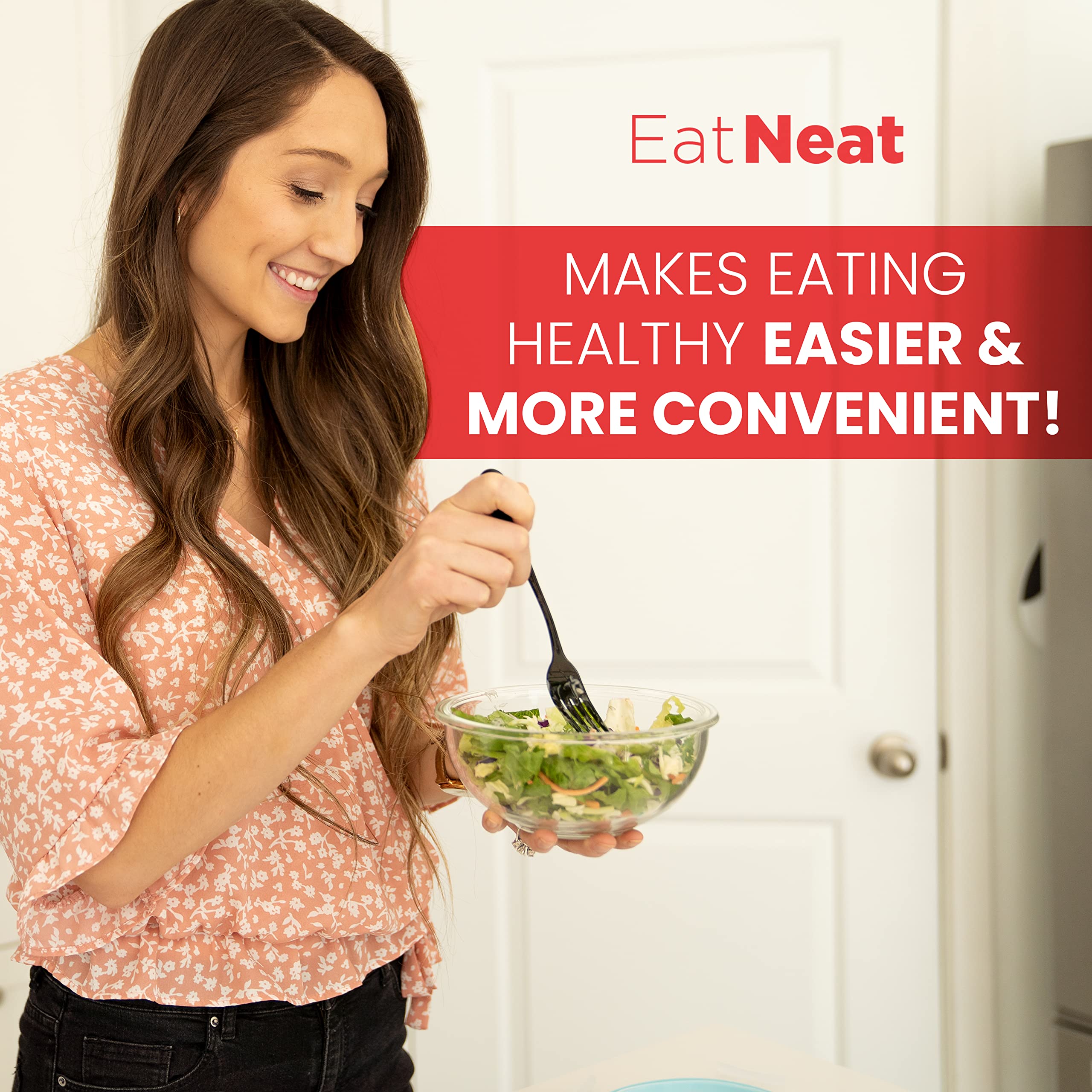 EATNEAT 5-Pack of Glass Food Storage Containers with Airtight Snap Locking Lids to Keep Food Fresh - Oven to Table to Freezer | BPA-FREE