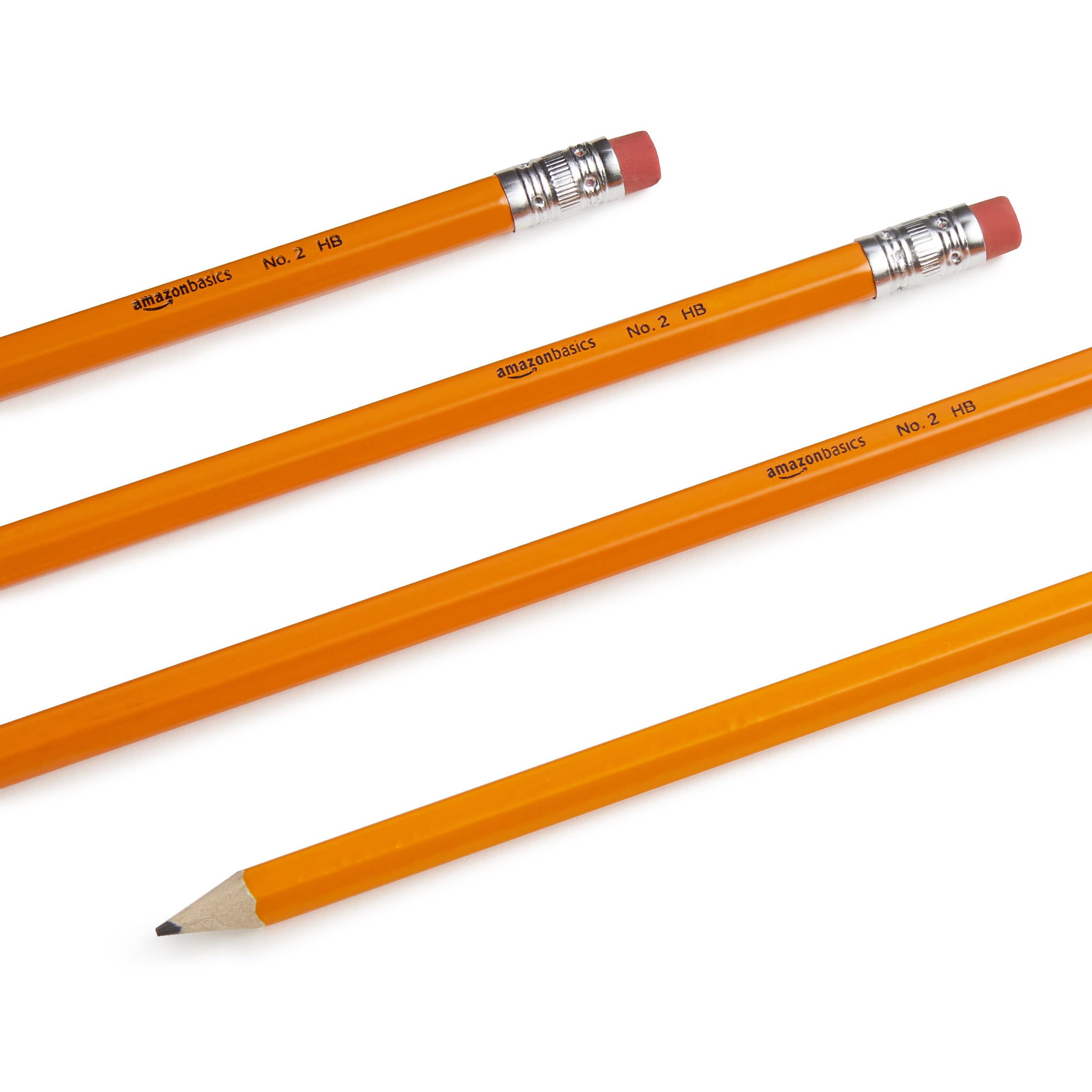 Amazon Basics Woodcased #2 Pencils, Pre-sharpened, HB Lead - Box of 150, Bulk Box