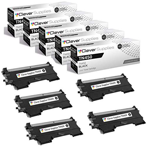 CS Compatible Toner Cartridge Replacement for Brother TN450 TN420 TN-450 TN-420 5 Black